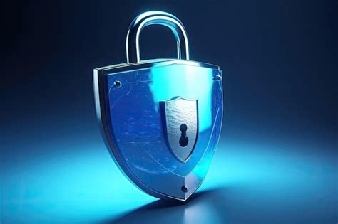 premium ai image shieldshaped padlock illustration privacy concept