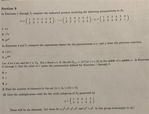 Solved Section 8 In Exercises 1 Through 3 Compute The