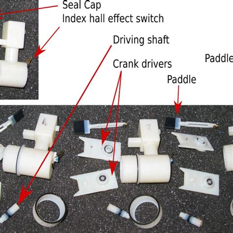 Photograph Illustrating The Six Paddle Components And Their Assembly