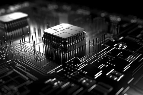 Premium Ai Image Fantastic Cpu Of The Future Background Generative Ai