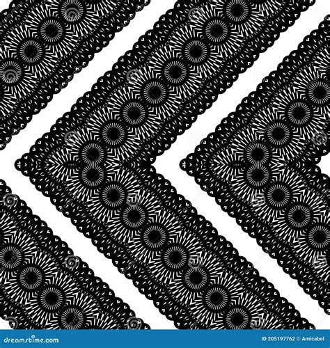 Design Seamless Zigzag Decorative Pattern Stock Vector Illustration Of Fabric Grating 205197762