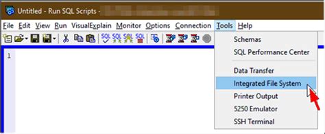Collecting A Sqe Full Dbop Trace Using Run Sql Script From Ibm I Access