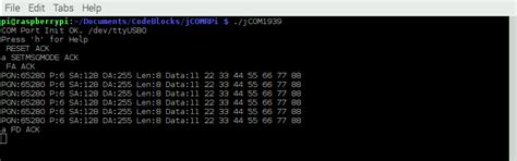 Sae J1939 Ecu Simulator And Data Monitor For Raspberry Pi Copperhill