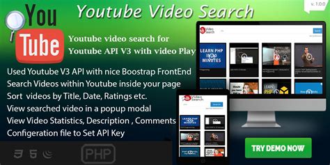 Youtube Video Search Youtube API V PHP Script Codester