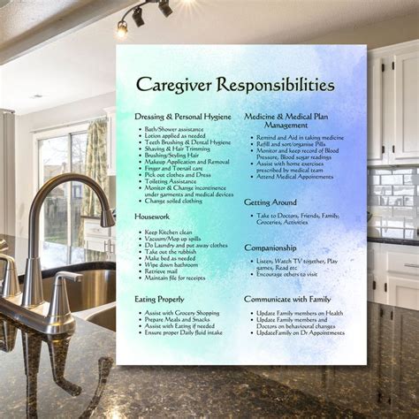 Editable Caregiver Checklist Caregiver Daily Task Check List Alzheimers Caregiver Caregiver