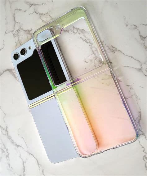 갤럭시z플립5 각도에 따라 변하는 럭스 오로라 하드 케이스 제트플립5 젤리케이스 폴더폰케이스 Pc소재 폰케이스 플립5케이스 홀로그램 에이블리