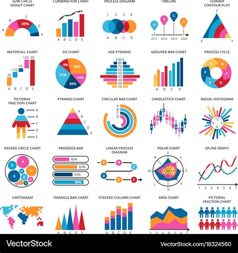 Business Data Graphs Financial Royalty Free Vector Image