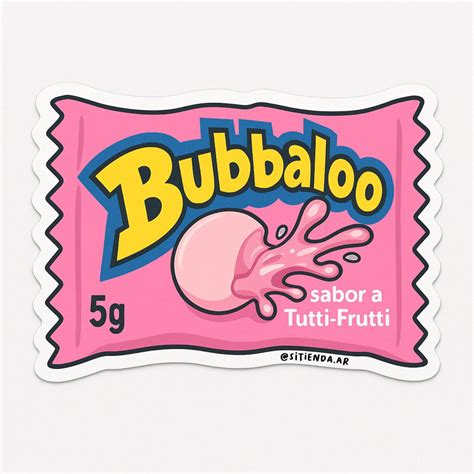 Sticker Chicle Bubbaloo Diseño De Pegatina Pegatinas Bonitas Pegatinas Imprimibles