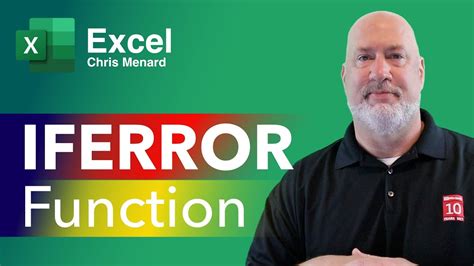 Excel Iferror Function Youtube