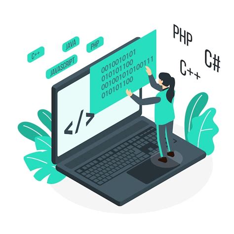 Illustration Du Concept De Framework Javascript Vecteur Premium