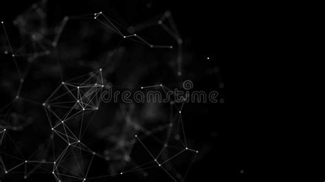 Abstract Geometric Background With Connecting Points And Lines Abstract Blue Digital Background