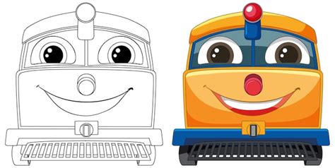 기차 색칠 도안 이미지 Freepik에서 무료 다운로드