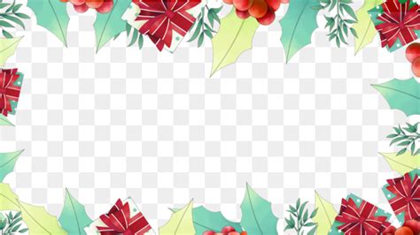 크리스마스 수채화 식물 꽃 테두리 가로 그리기 귀여운 황금 푸른 잎 크리스마스 성탄절 식물 Png 일러스트 및 Psd 이미지 무료 다운로드 Pngtree