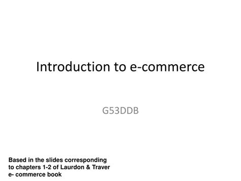Ppt Introduction To E Commerce Powerpoint Presentation Free Download