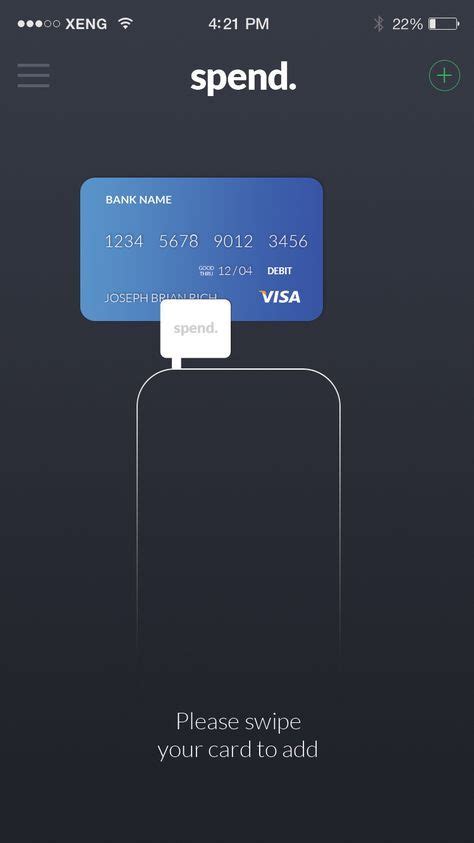 Visa Card Display On IPhone Screen