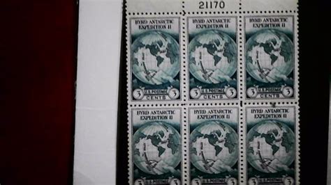 1933 1934 Us Mnh Byrd Expedition Scott 733 Top Plate Block Of 6