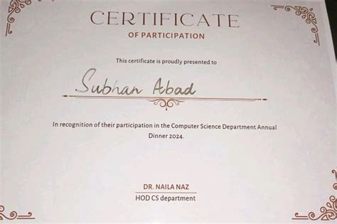 Subhan Abad On Linkedin Alhamdulliah Received This Certificate To Participate In The Computer…