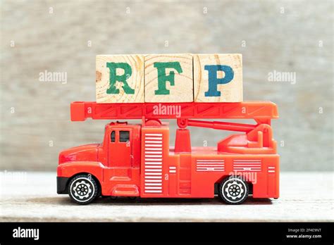 Fire Ladder Truck Hold Letter Block In Word Rfp Abbreviation Of Request For Proposal On Wood