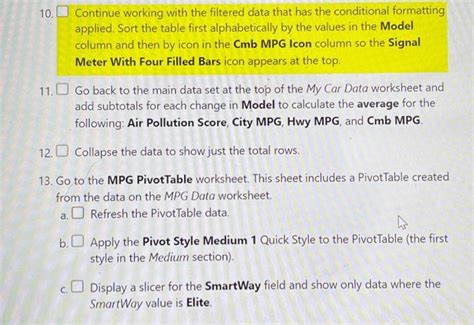 10 continue working with the filtered data that has