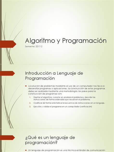 Algoritmo Y Programación Pdf Lenguaje De Programación Programación De Computadoras