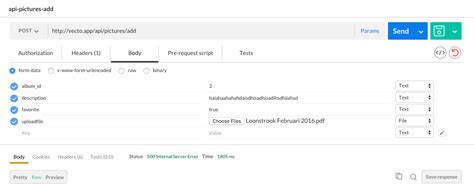 rest post multipart data with postman to cakephp stack overflow