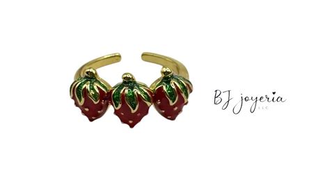 Copper Strawberry Ring 0171 Bj Joyeria