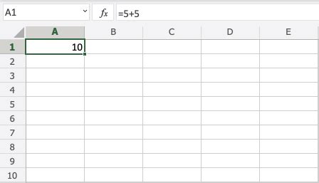 Excel Addition Operator