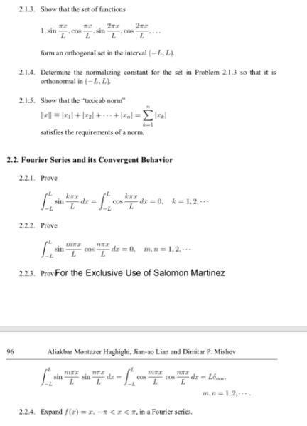 Solved 213 Show That The Set Of Functions ㄫㄨ Form An