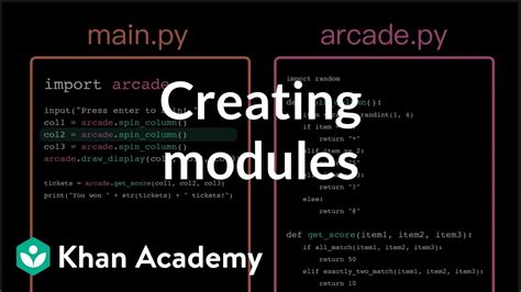 Creating Modules Intro To Cs Python Khan Academy Youtube