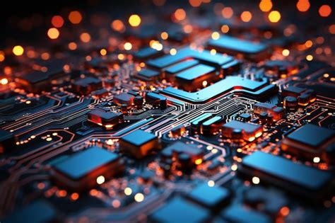 Premium Ai Image Interconnected Circuits On Electronic Board