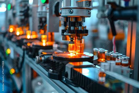 Detailed Shot Of A Businesss Real Time Manufacturing Process Monitoring System With Iot Sensor