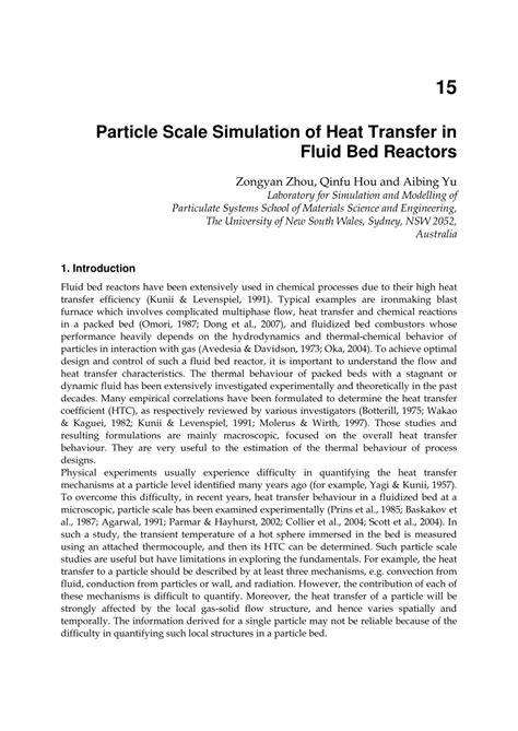 pdf particle scale simulation of heat transfer in fluid bed reactors