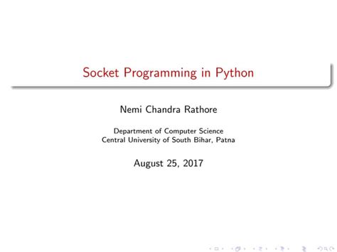 Socket Programming Ppt