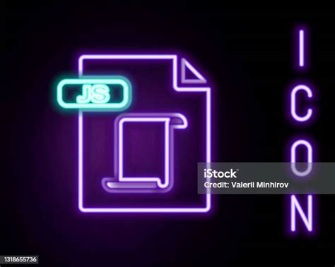 發光霓虹燈線js文件文檔下載在黑色背景上隔離的js按鈕圖示js檔符號五顏六色的輪廓概念向量向量圖形及更多互聯網圖片 互聯網 光 剪裁圖