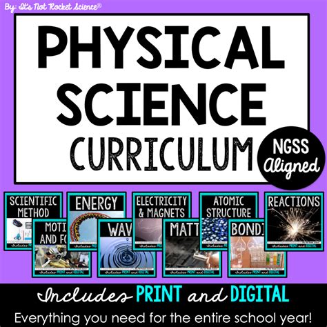 Physical Science Scope And Sequence Its Not Rocket Science