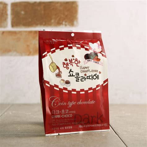Poom 행복한 쇼콜라띠에 코인초콜릿 다크 100g