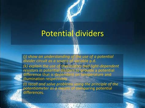 Ppt Potential Dividers Powerpoint Presentation Free Download Id