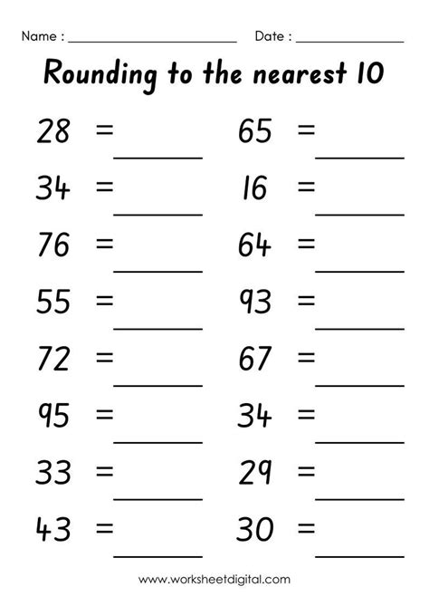 80 Rounding To The Nearest 10 Worksheets Grade 3 And 4 Math Practice