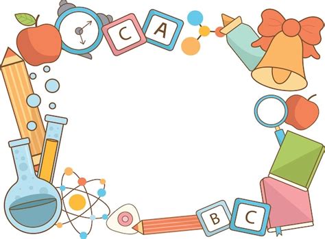 Premium Vector School Elements Frame