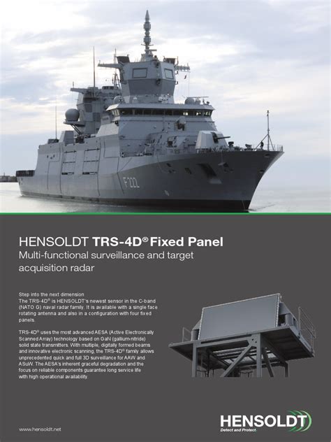 Hensoldt Trs 4d® Fixed Panel Pdf Radar Microwave Technology