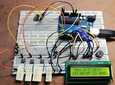 Arduino Alarm Clock With Time Setting Engineering Projects Arduino Arduino Projects Diy