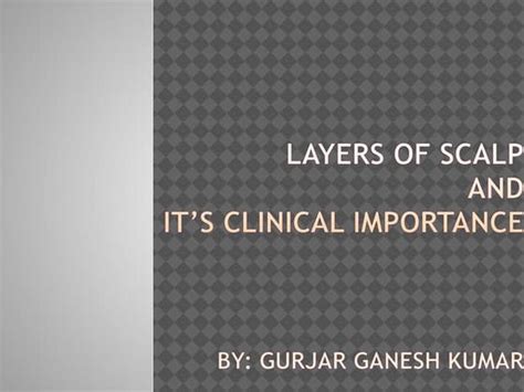 Scalp Anatomy Layers And Applied Aspects Pptx