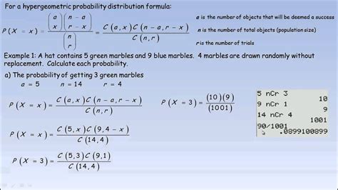 Hypergeometric Probability Distribution Youtube