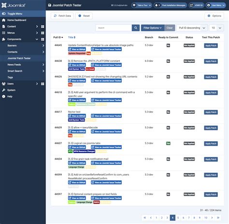 The Joomla Patch Tester Joomla Programmers Documentation