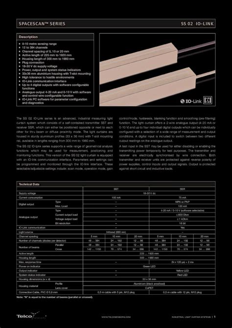 pdf spacescan™series ss 02 io link up to 4 digital outputs with software configurable