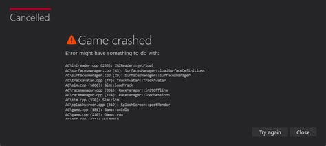 The Game Keeps Crashing And Saying Unexpected Error When Launching From