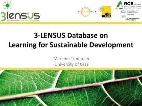 PPT LENSUS Database On Learning For Sustainable Development PowerPoint Presentation ID