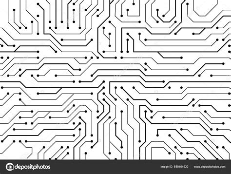 High Tech Technology Background Texture Circuit Board Vector Illustration Stock Vector By