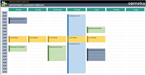 Appointment Calendar Template Excel And Pdf