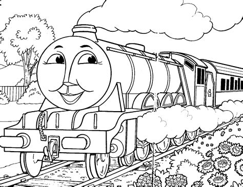Simple Thomas The Train Coloring Pages